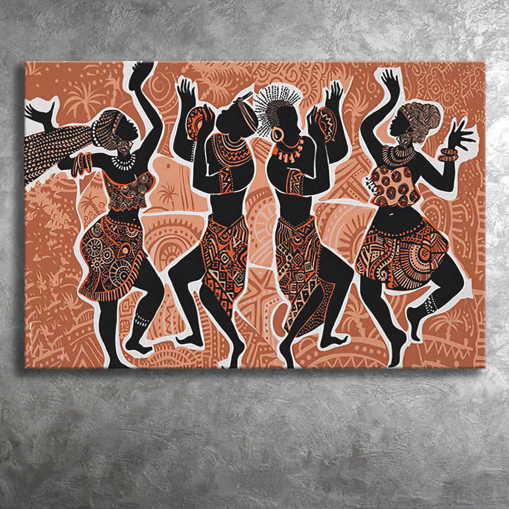 African Traditional Ethnic Dance Canvas Prints Wall Art - Painting Can ...