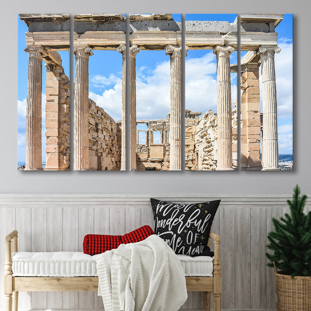 Ancient Greek Architecture Greece Wall Art 5 Piece B Canvas Prints Wal ...
