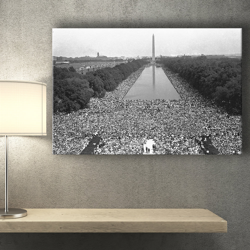 March On Washington Black And White Print, Civil Rights Movement Canva ...