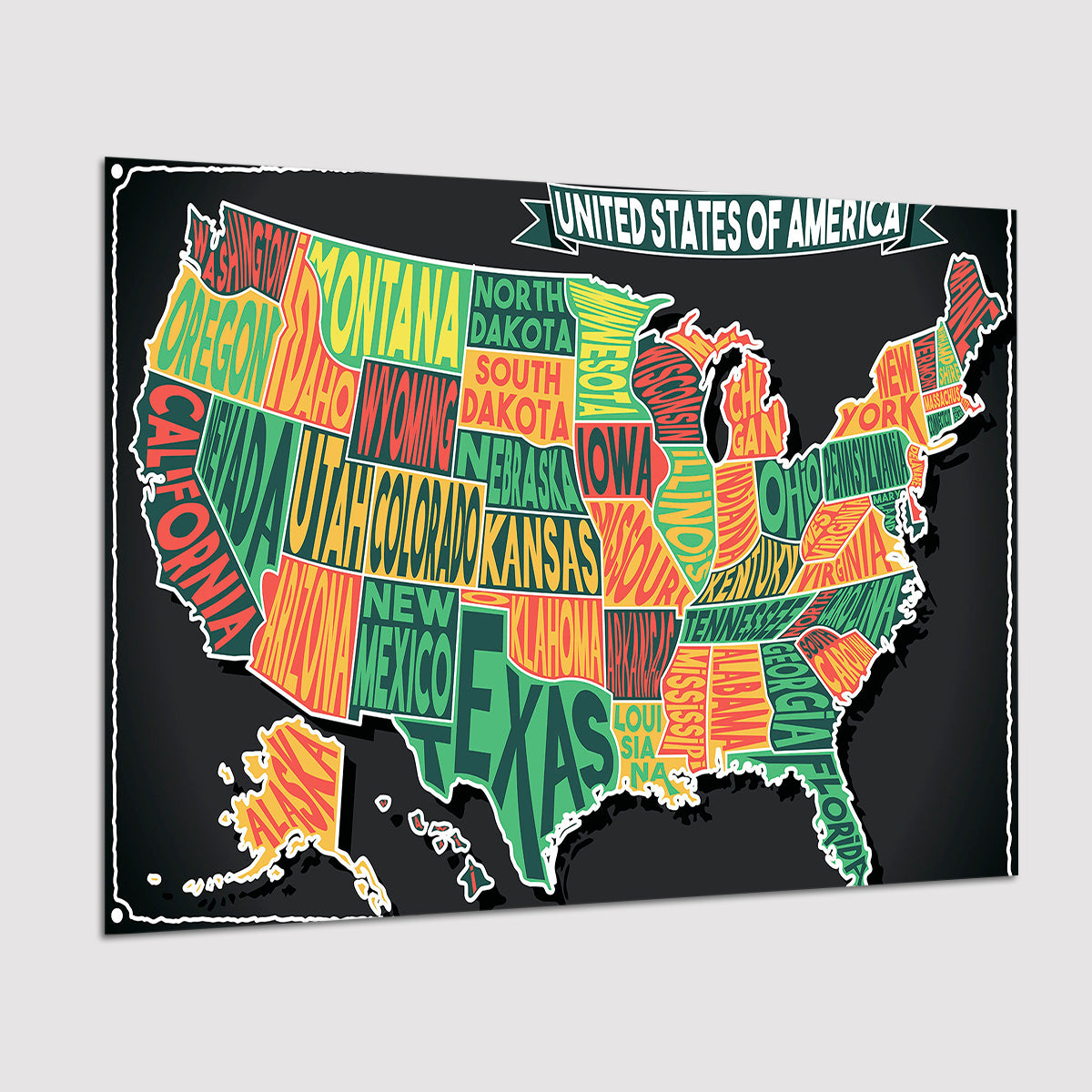 Usa Map Poster Prints Wall Art Decor, Unframe, Poster Art – UnixCanvas