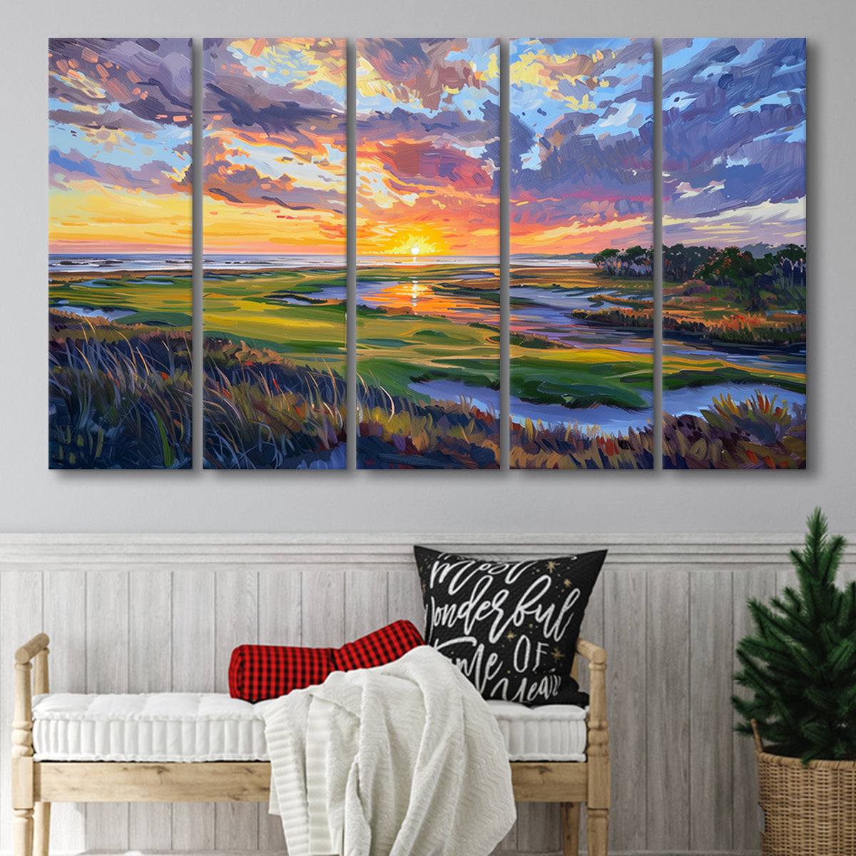 Kiawah Island Golf Resort V1, Golf Art Print, Extra Large 5 Panel, Can ...