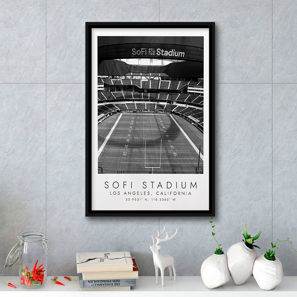 Sofi Stadium Los Angeles Rams, Stadium Wall Art For Football Lovers, B ...