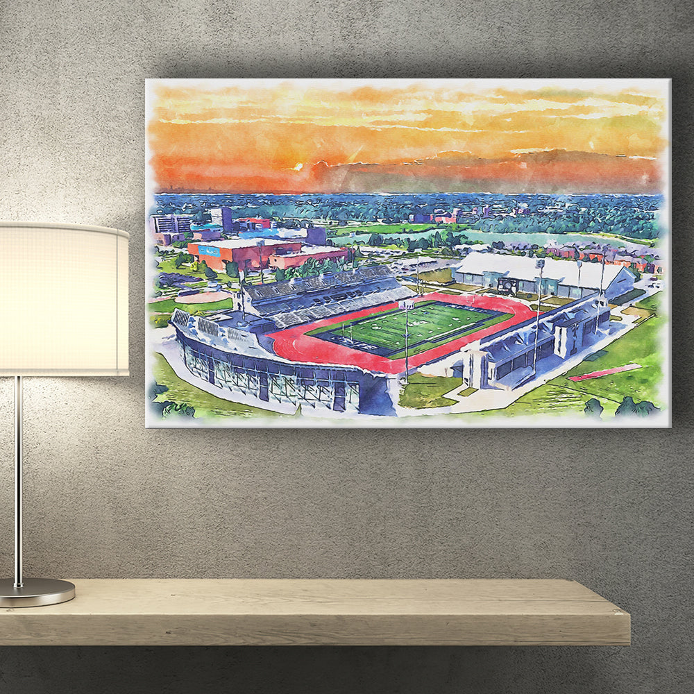 UB Stadium WaterColor Canvas Prints, Getzville New York Watercolor, St ...