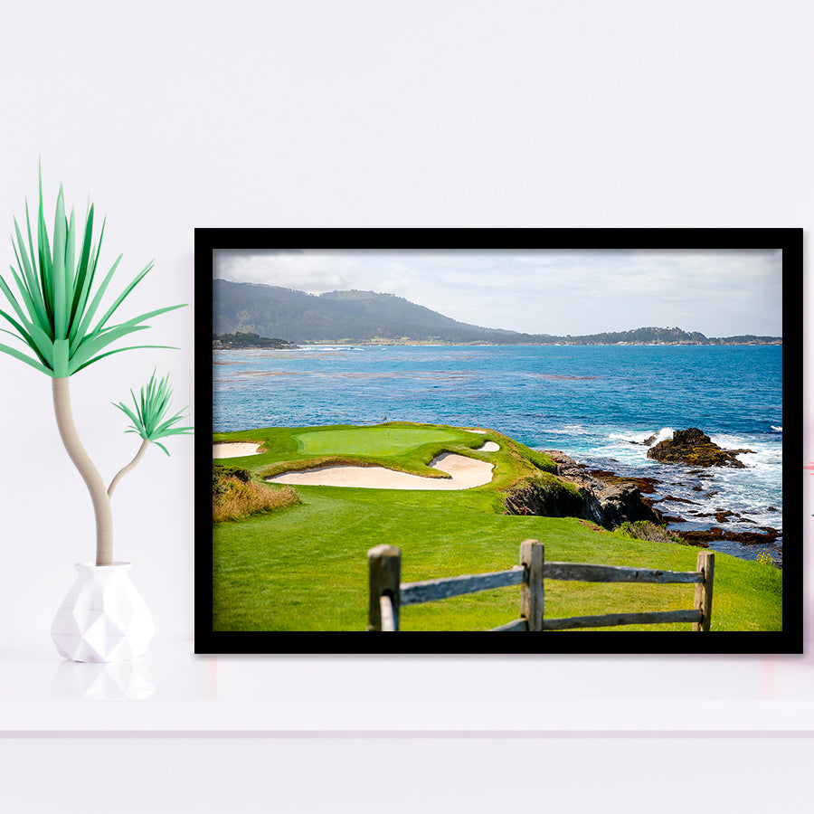 Pebble Beach Golf Courses, Golf Sport Print, Golf Lover, Framed Art Pr ...