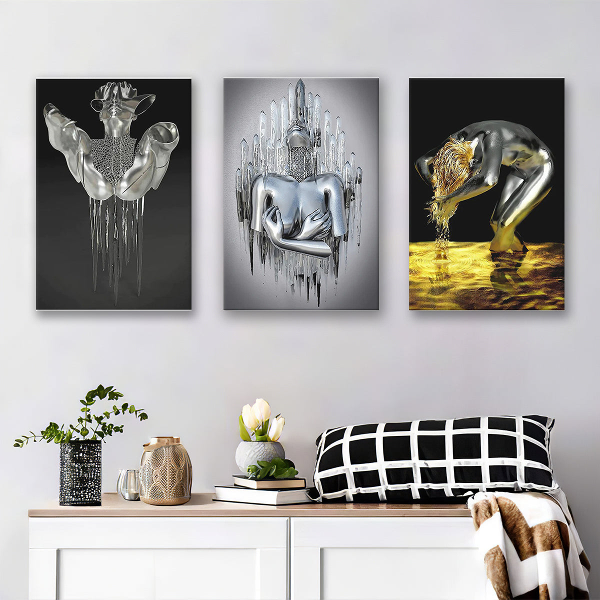 3D Effect Art Hides Pain And Melting,Unconventional Queen,Woman With G ...