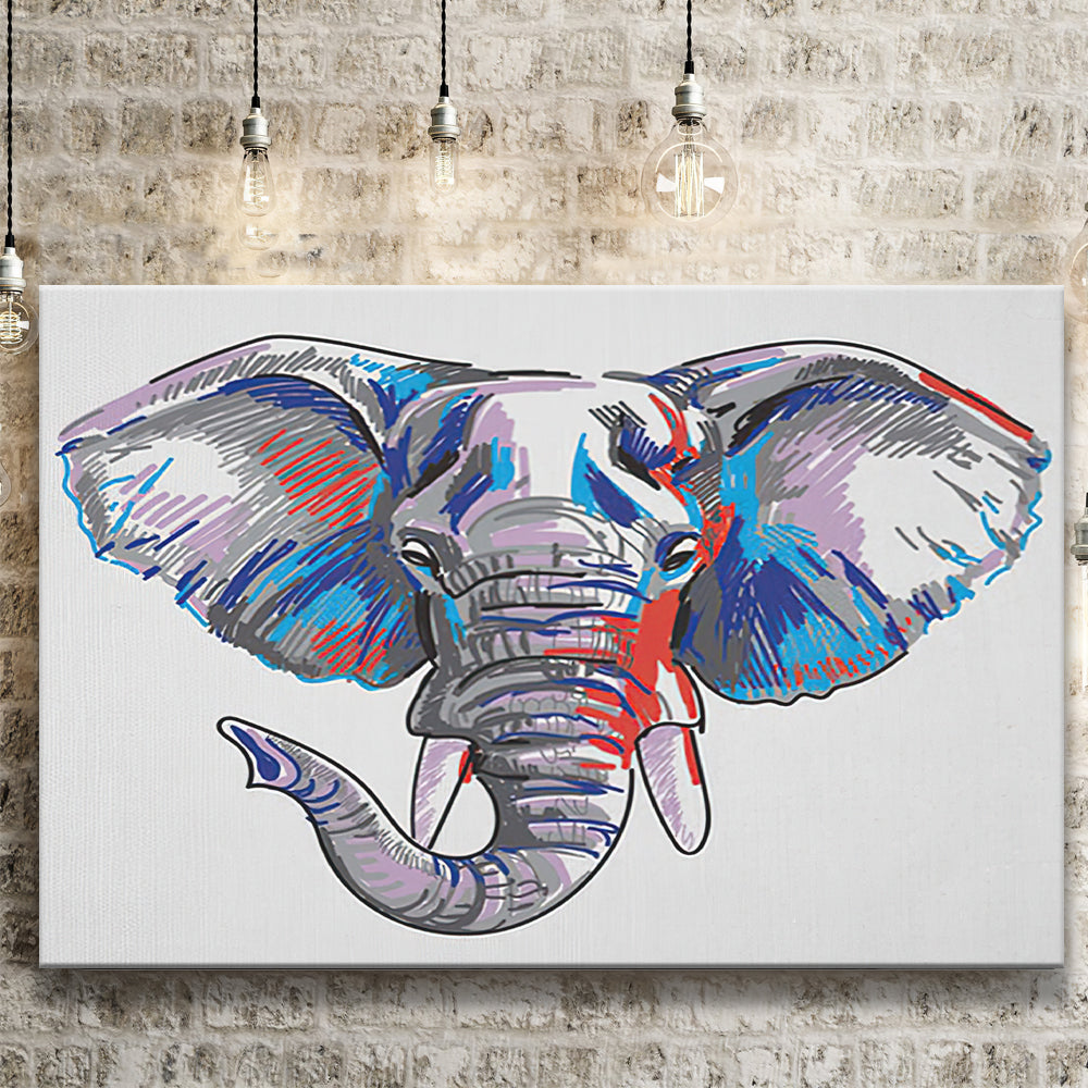 Abstract Elephant Head