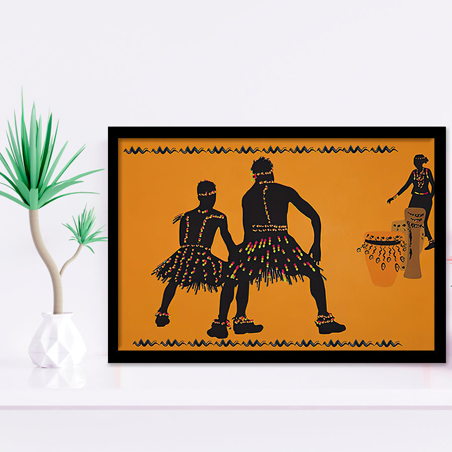 African Folk Dance Ethnic Tribe Framed Art Prints Wall Decor - Paintin ...