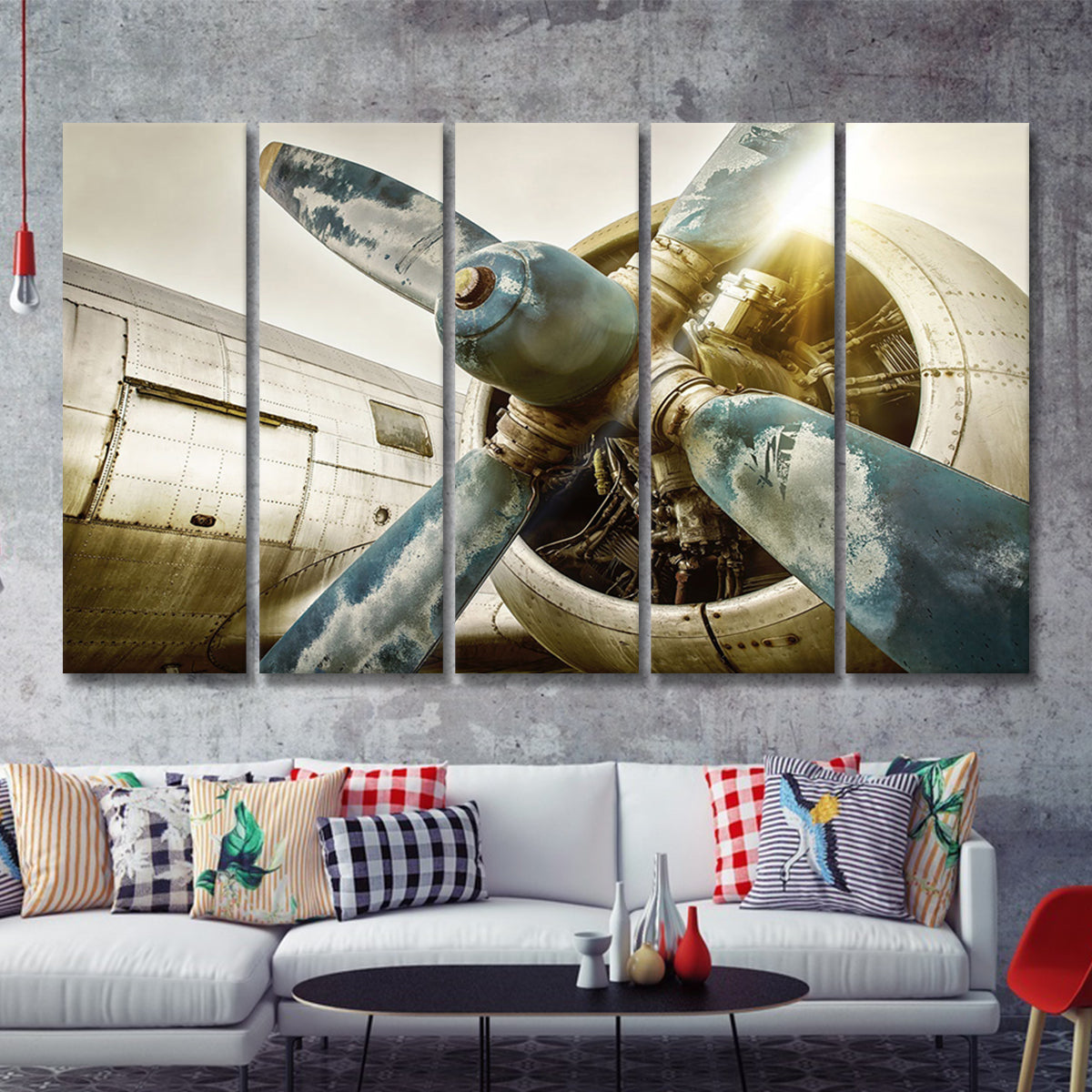 Aircraft Propeller 5 Piece B Canvas Prints Wall Art Decor - Painting C ...