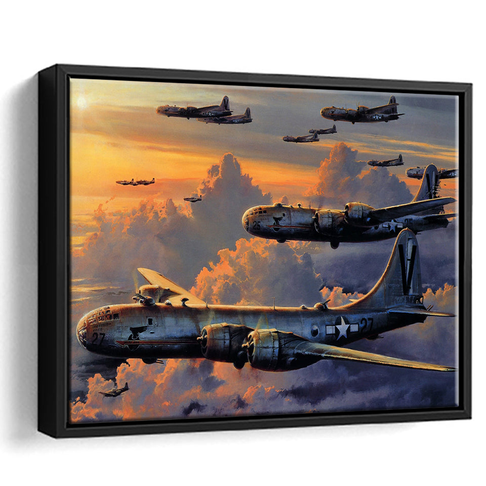 Aircraft Tin Signboeing B 29 Superfortress Framed Canvas Prints Wall A ...