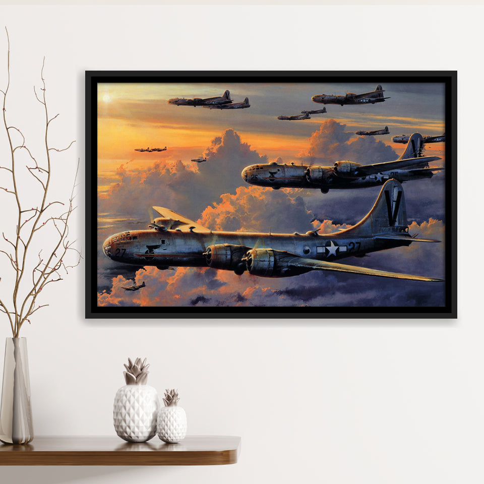 Aircraft Tin Signboeing B 29 Superfortress Framed Canvas Prints Wall A ...