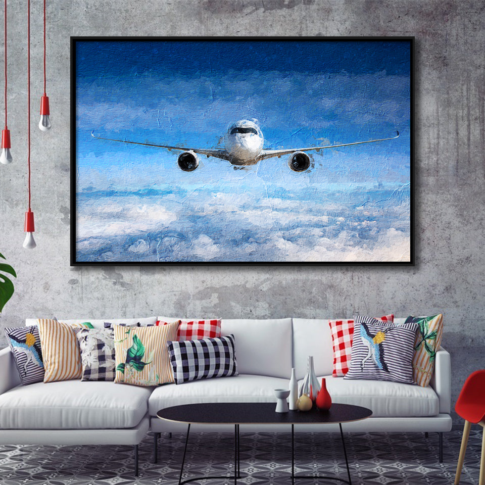 Airline Passenger Original Art for Office Framed Canvas Prints Wall Ar ...