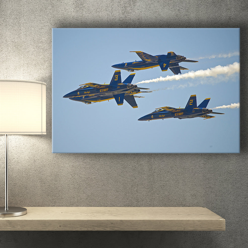 American Patriotic Blue Angels Us Navy Gorgeous Scene Canvas Prints Wa ...