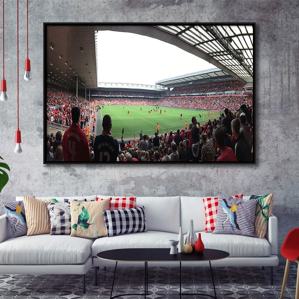 Anfield Road Wall Art Liverpool Stadium Framed Canvas Prints Football ...