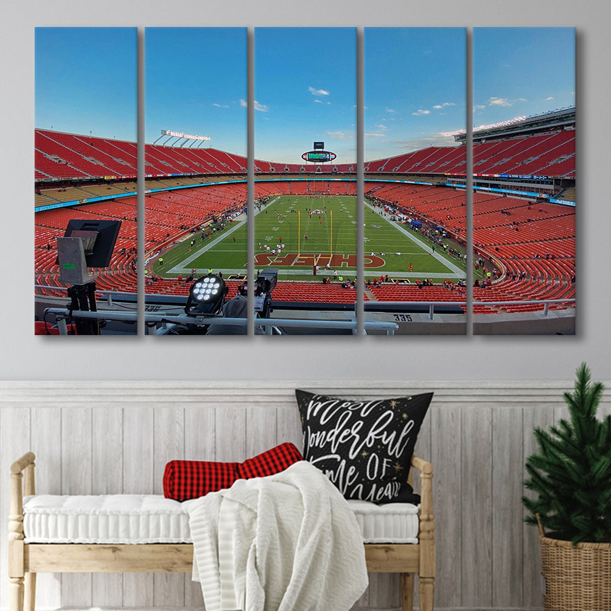 Arrowhead Stadium Canvas Prints Kansas City Chiefs Wall Art,Multi Pane ...