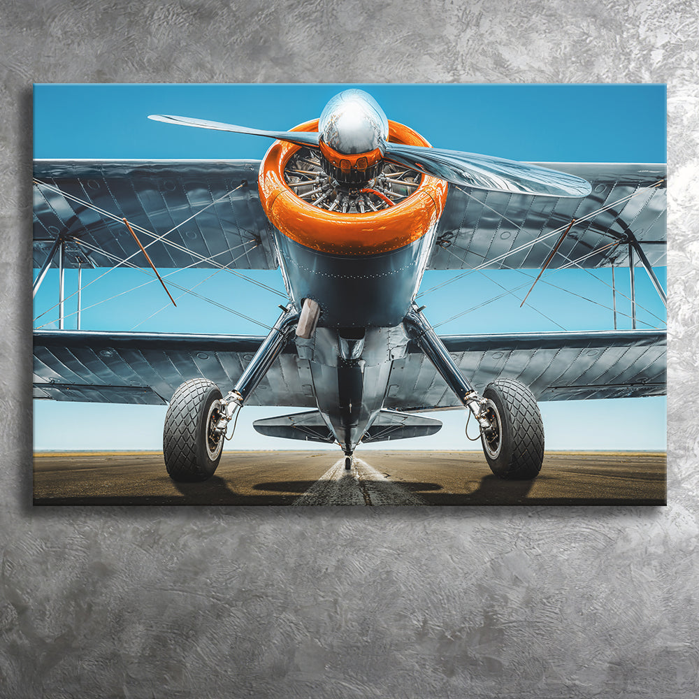 Aviation Biplane Sports Aircraft Mural Canvas Prints Wall Art Decor ...