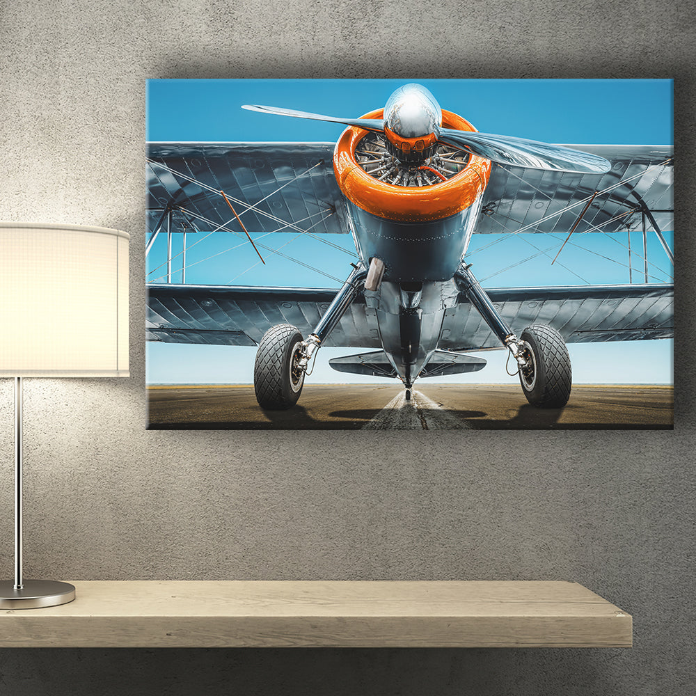 Aviation Biplane Sports Aircraft Mural Canvas Prints Wall Art Decor ...