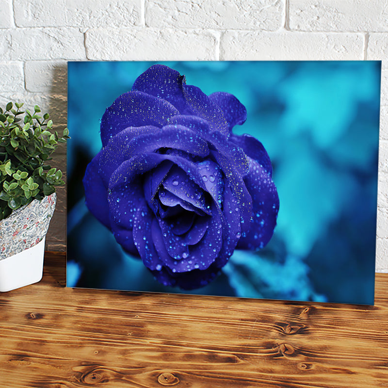 Blue Rose Canvas Wall Art - Painting Canvas, Canvas Prints, Painting A ...