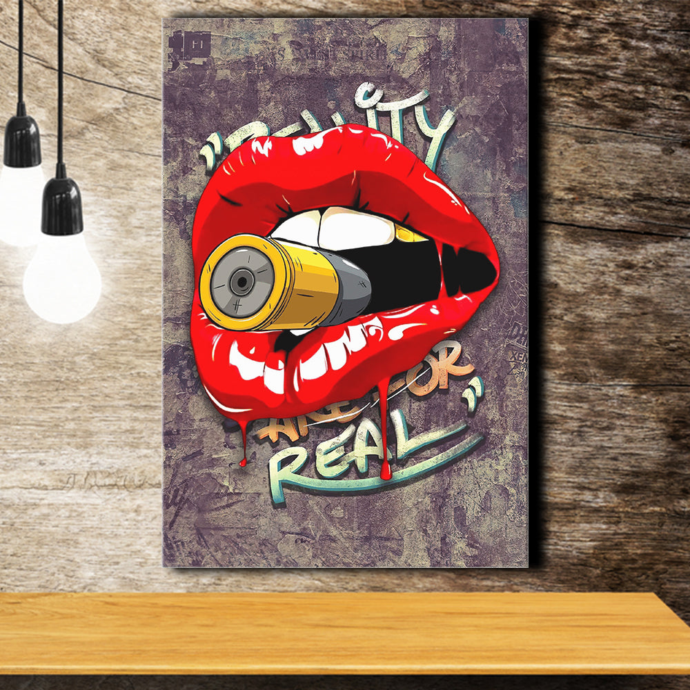 Bullet Lips Pop Art Canvas Prints Wall Art Decor - Painting Canvas, Ho ...