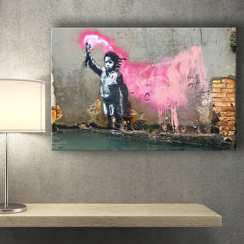Banksy Migrant Child, Street Art Canvas Prints Wall Art Home Decor ...