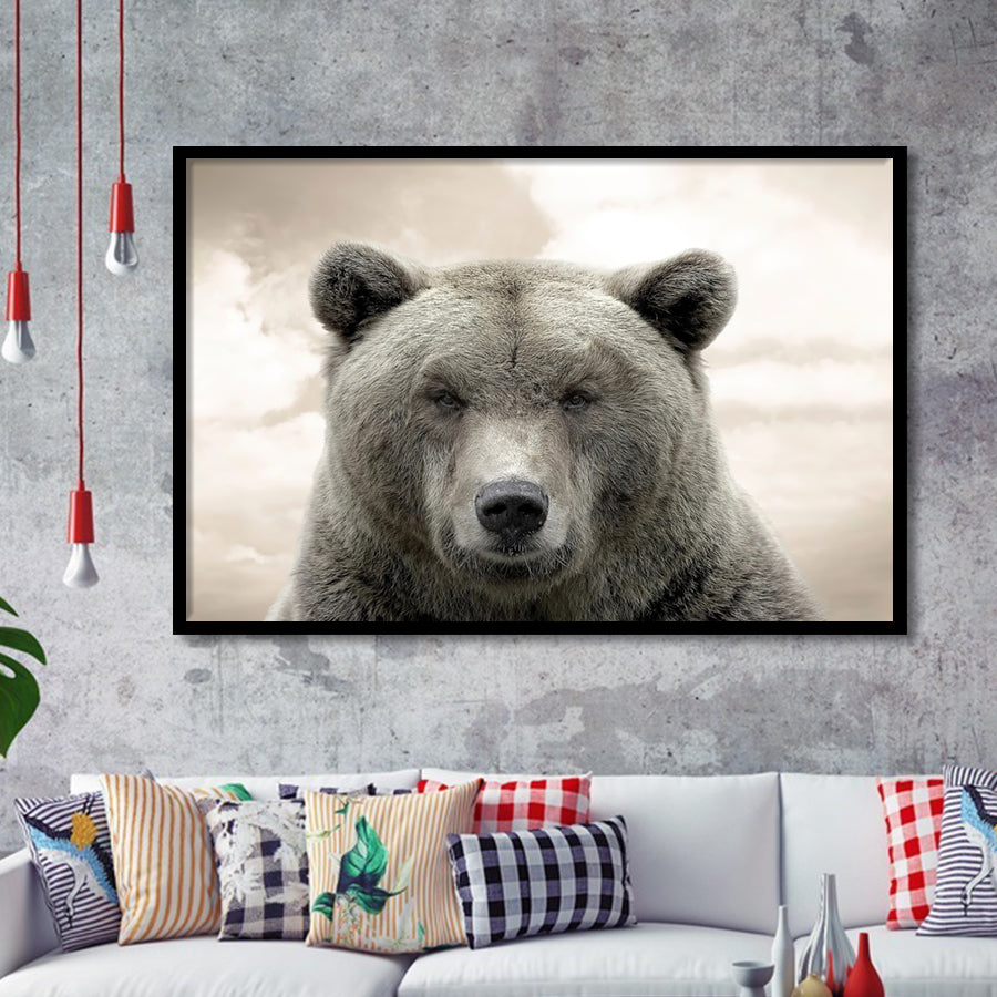 Bear Portrait Framed Art Prints Wall Art Decor - Painting Prints, Fram ...