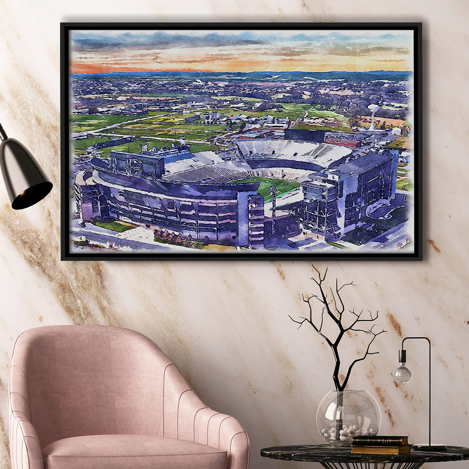 Beaver Stadium Pennsylvania State Football Stadium Watercolor, Sport A ...