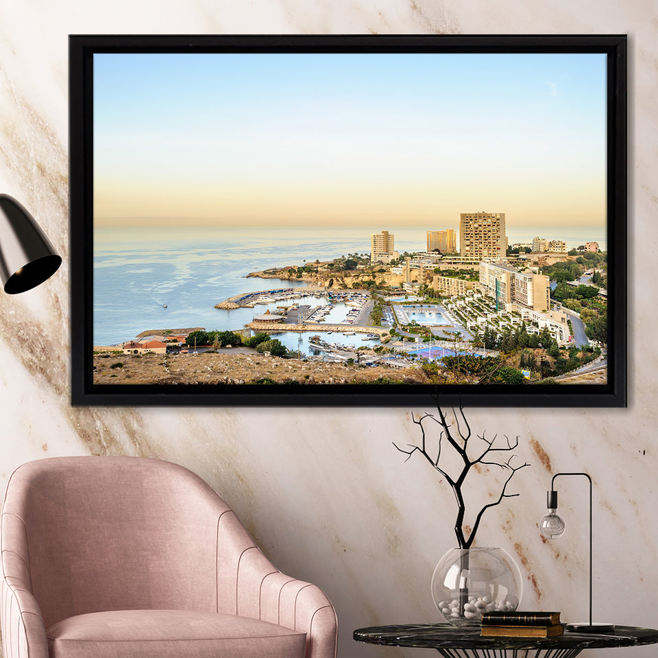 Beirut the largest city and the capital of Lebanon Framed Canvas Print ...