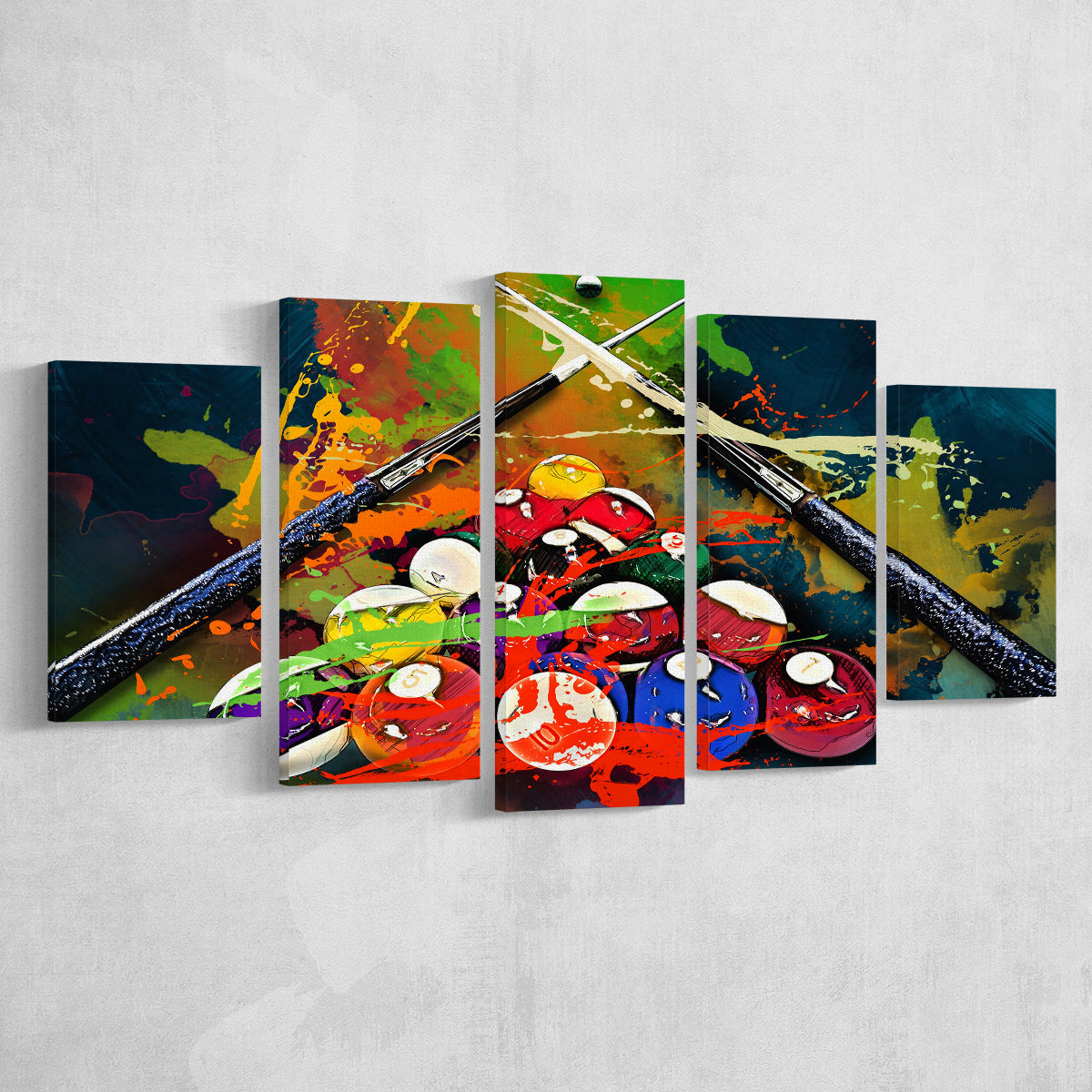 Billiards Canvas Art, Billiards Canvas Multi Panels,Canvas Prints Wall ...