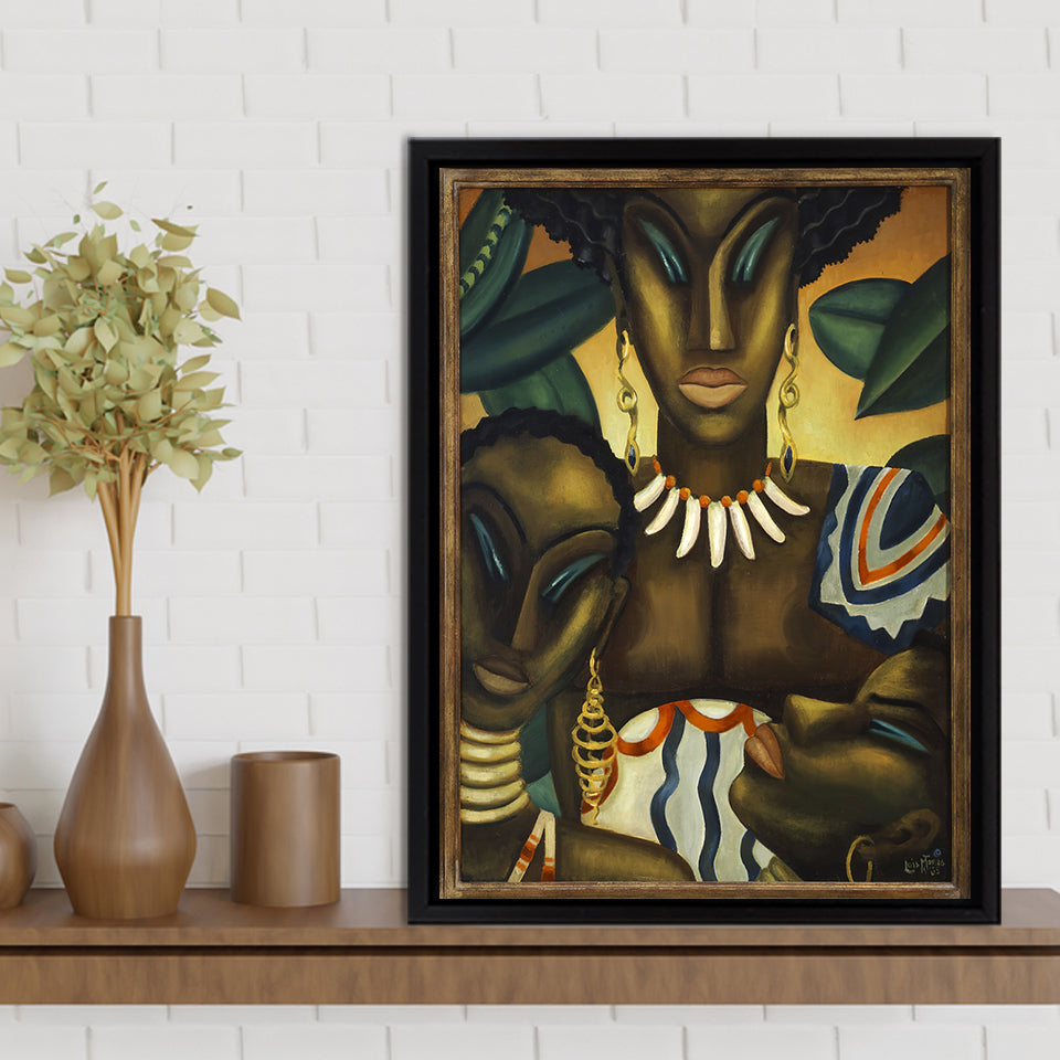 Black African woman work Art By Lois Mailou Jones Framed Canvas Prints ...