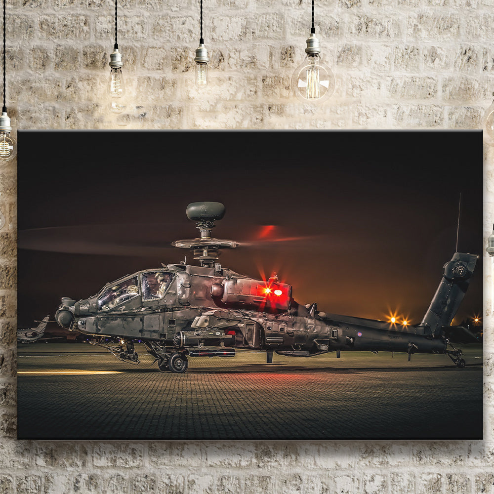 Boeing Ah 64 Apache Military Aircraft Canvas Prints Wall Art Decor - P ...