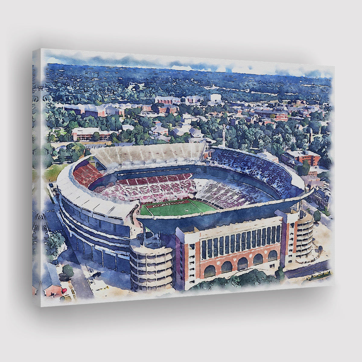 Bryant–Denny Stadium Alabama Stadium Watercolor, Sport Art Prints Fan ...