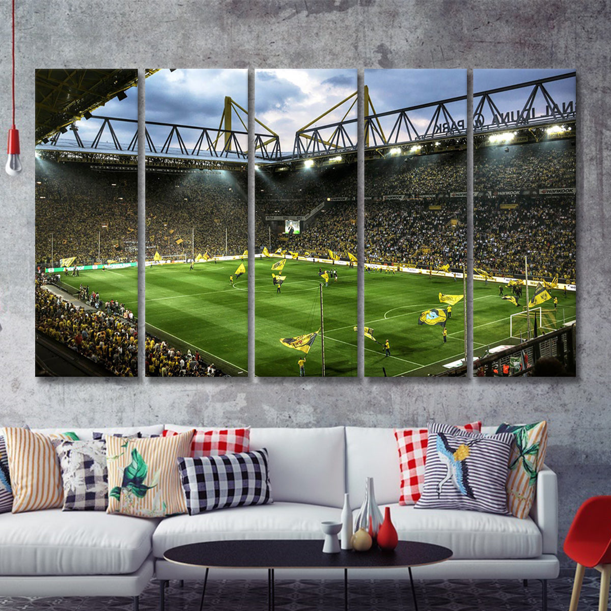 Bvb Borussia Dortmund Signal Iduna Park Stadium 5 Piece B Multi Panels ...