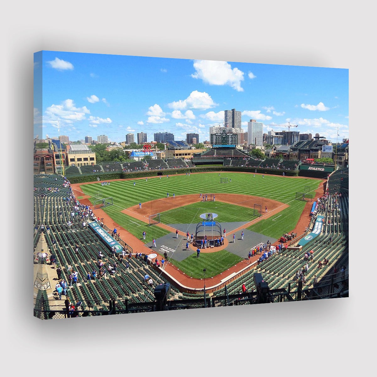 Chicago Cubs Wall Art Stadium Wrigley Field Stadium Canvas Prints Base ...