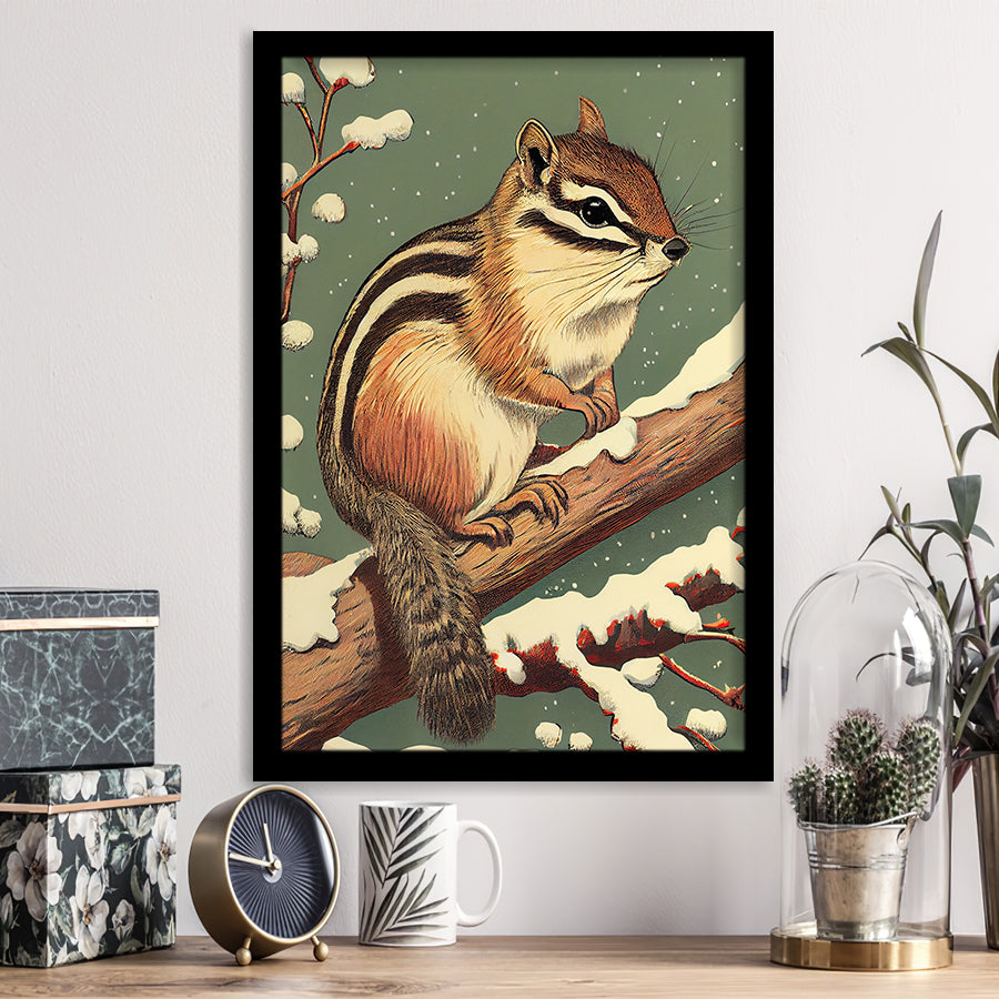 Chipmunk Retro Art Print, City Art Print, Framed Art Print Wall Art Ho ...