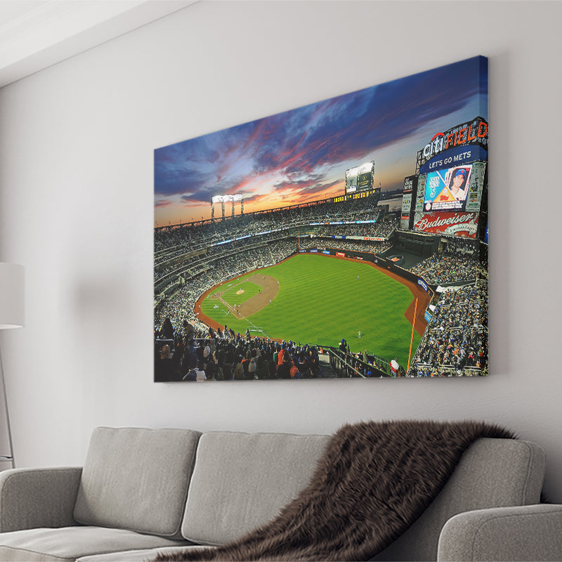 Citi Background On Hip Citi Field Canvas Wall Art - Canvas Prints, Pri ...