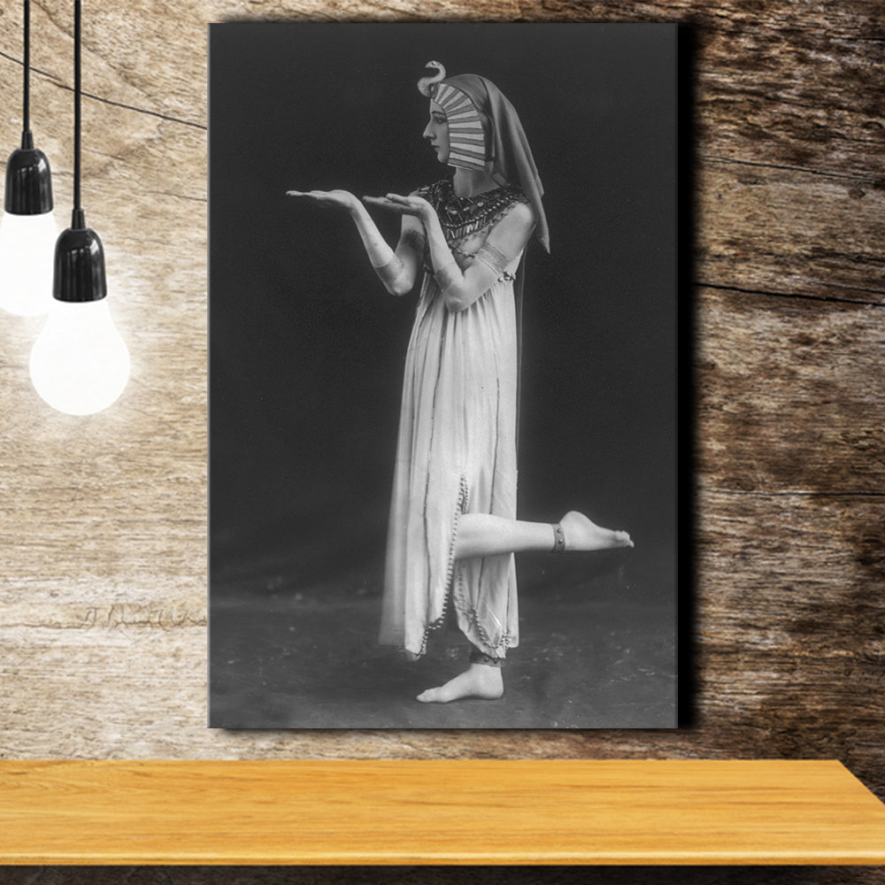 Cleopatra Dancer Vintage Photo Black And White Print, Dance Canvas Pri ...