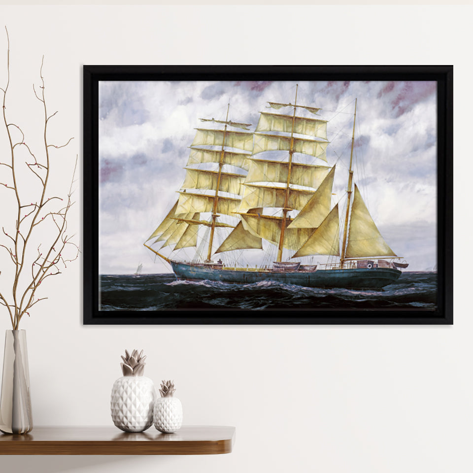 Clipper 5 Framed Canvas Prints Wall Art - Painting Canvas, Wall Decor ...