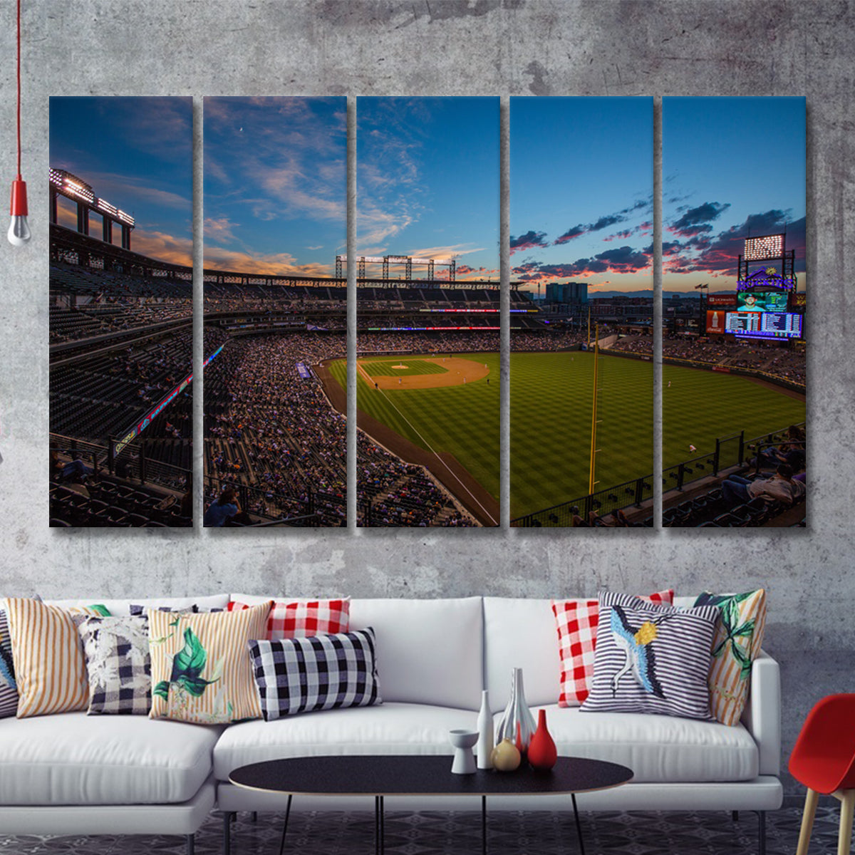 Coors Field Sunset Colorado Rockies Baseball Mlb Stadiums 5 Pieces Can ...