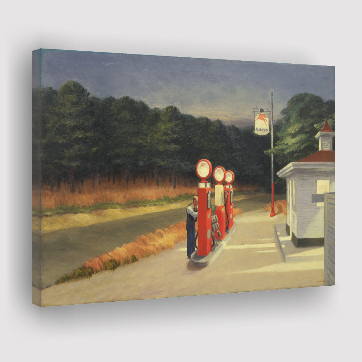 Edward Hopper Gas 1940 Painting Art Canvas Prints Wall Art, Home Livin ...