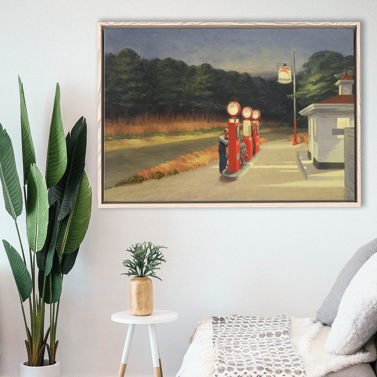 Edward Hopper Gas 1940 Painting Art Framed Canvas Prints Wall Art, Flo ...