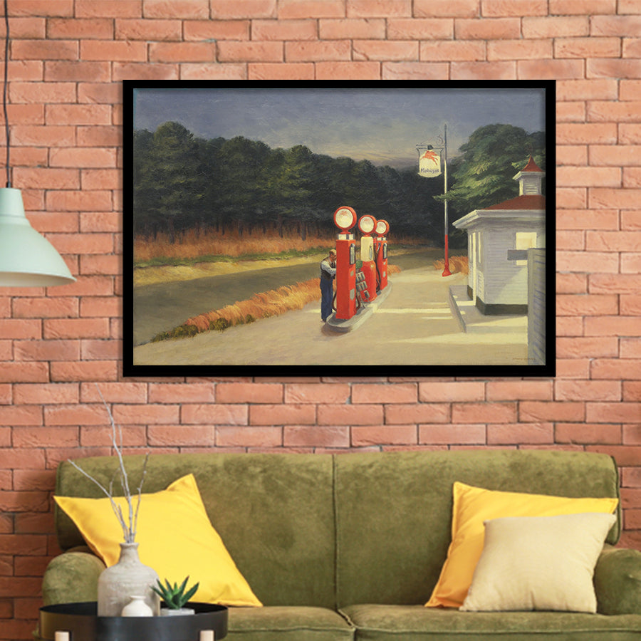 Edward Hopper Gas 1940 Painting Art Framed Art Prints Wall Decor, Fram ...