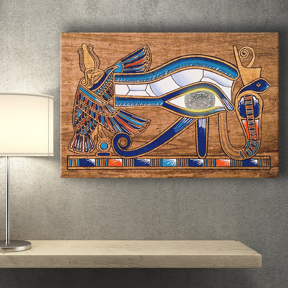 Eye Of Horus Mural Ancient Egyptian Papyrus Painting Egyptian Eye Of