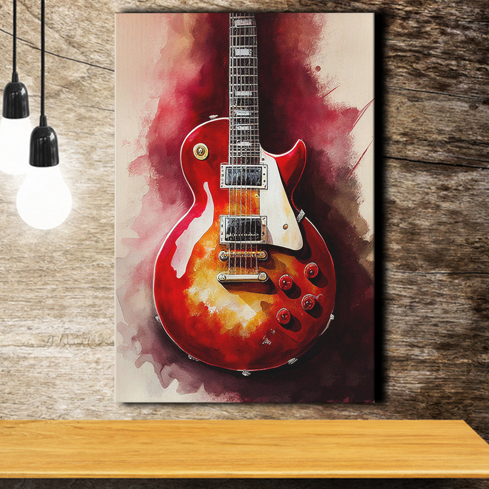 Electric Guitar Music Room Painting Art V1 Canvas Prints Wall Art, Hom ...