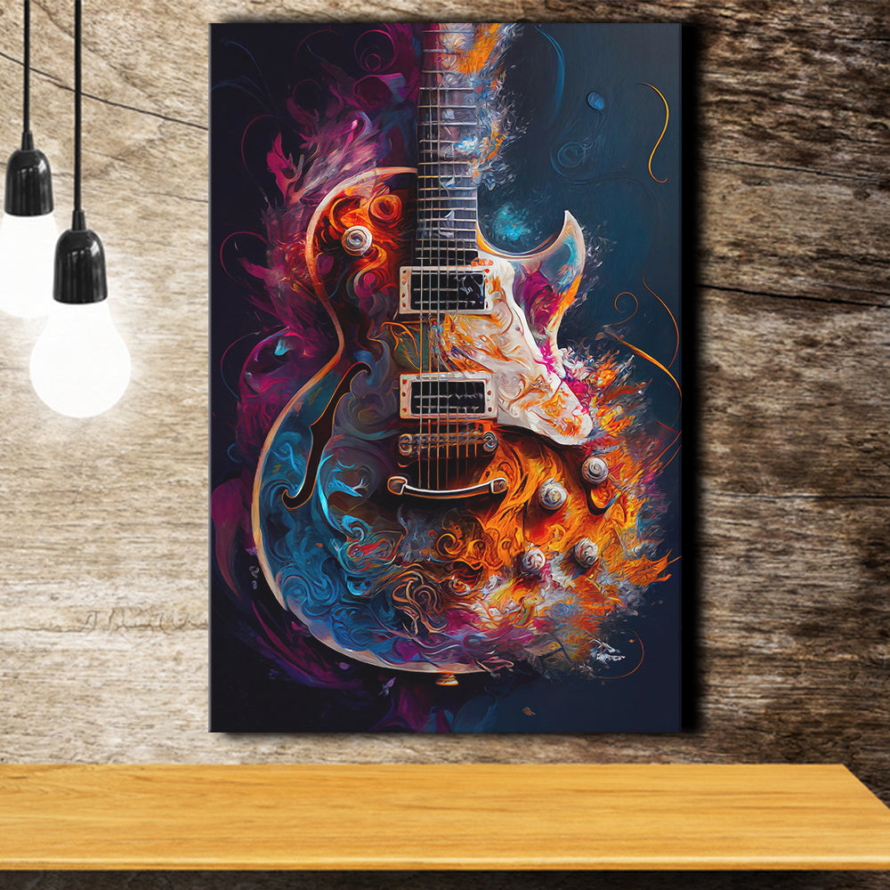 Electric Guitar Music Room Painting Art V3 Canvas Prints Wall Art, Hom ...