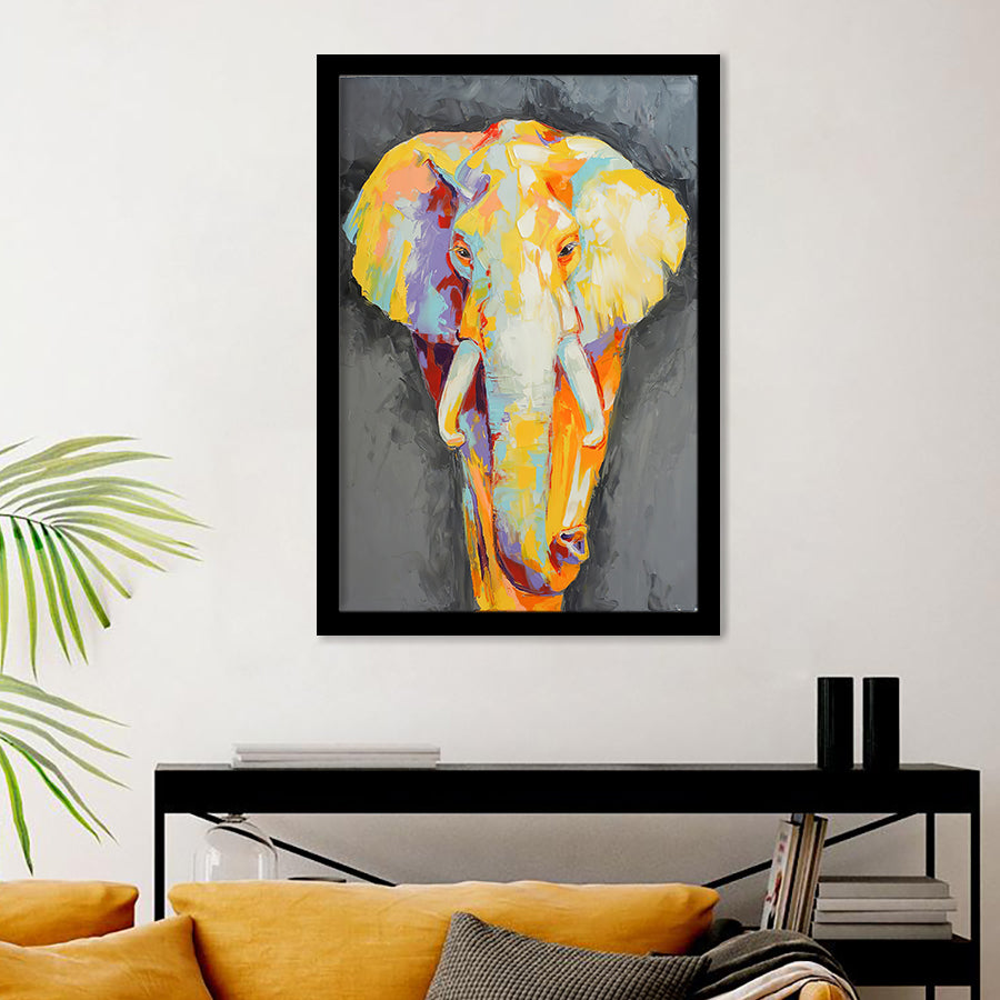 Elephant Abstract Painting Framed Wall Art Prints - Painting prints, F ...