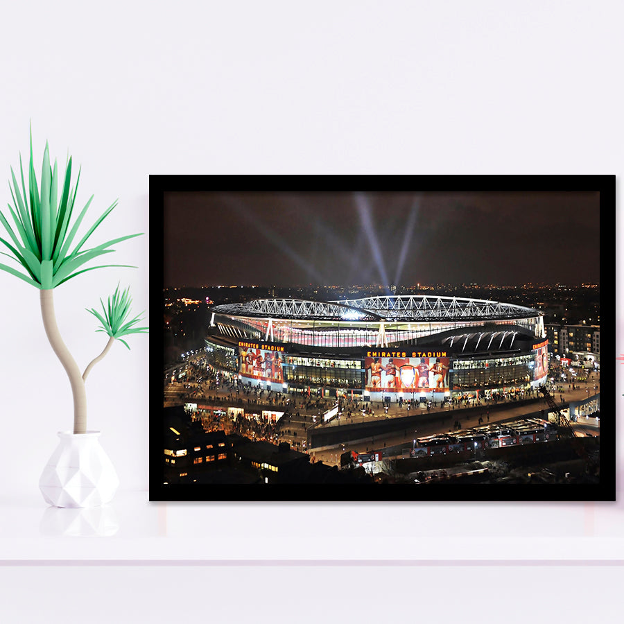 Emirates Stadium, English Football Stadium At Night Art Prints Wall De ...