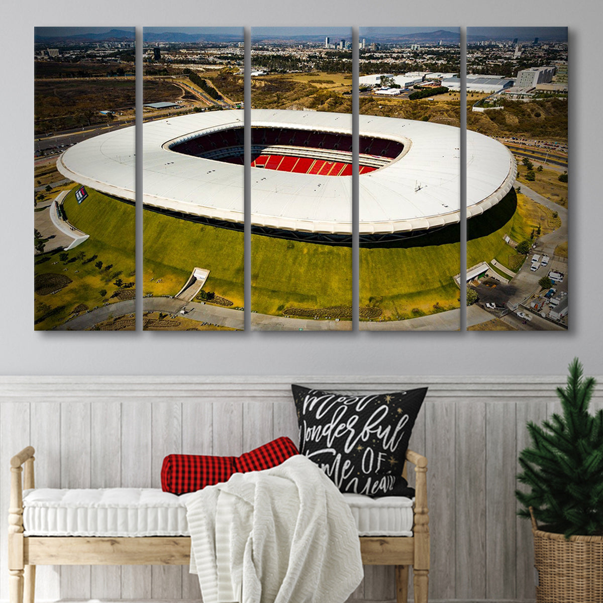 Estadio Chivas, Stadium Canvas, Sport Art, Gift for him, Multi Panels ...