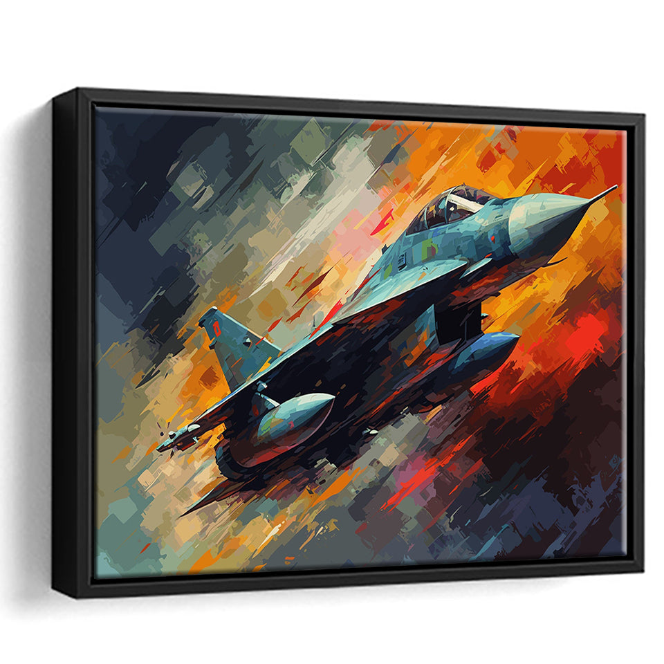 Fighter Jet Wall Art, Aviation Military Painting Art Framed Canvas Pri ...