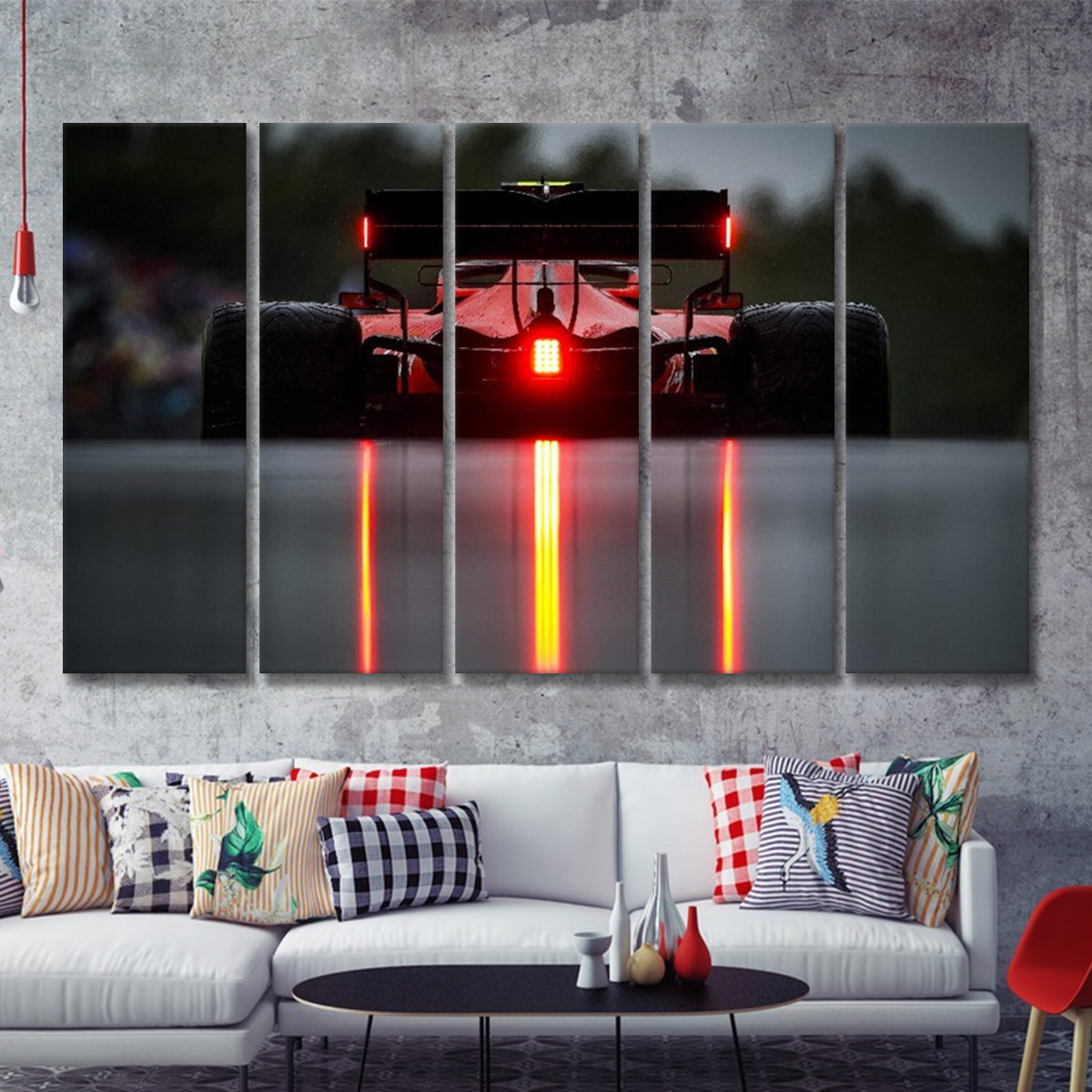 Formula One F1 Grand Prix Racing Car 5 Piece B Multi Panels Canvas Pri ...