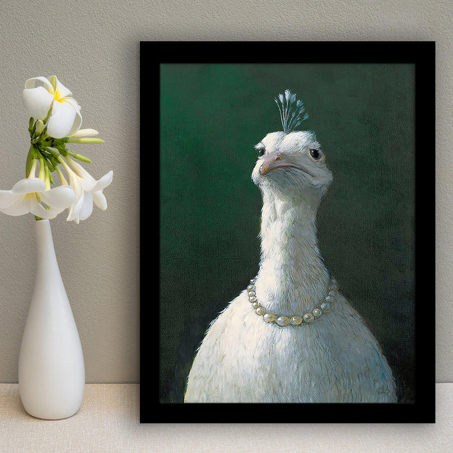 Fowl With Pearls, Animal Print, Framed Art Prints Wall Art Home Decor ...