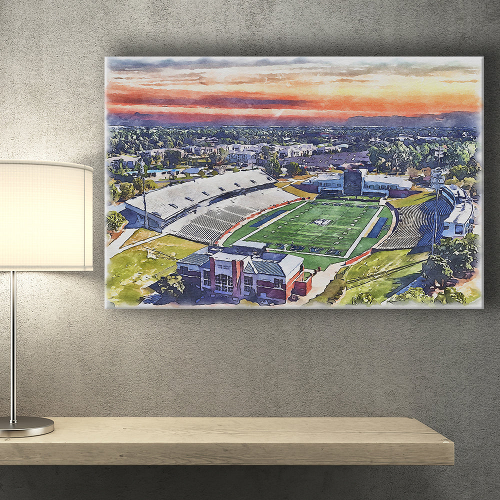 Georgia Southern Eagles Paulson Stadium Watercolor, Sport Art Prints F ...